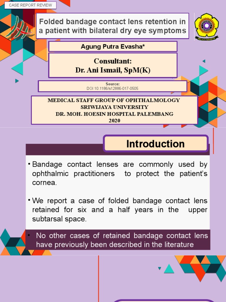 Folded Bandage Contact Lens Retention in A Patient With Bilateral Dry ...