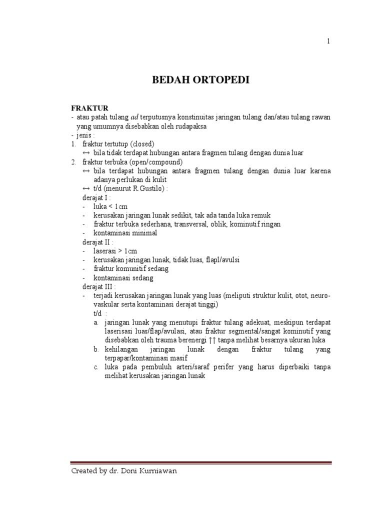 Bedah Ortopedi | PDF