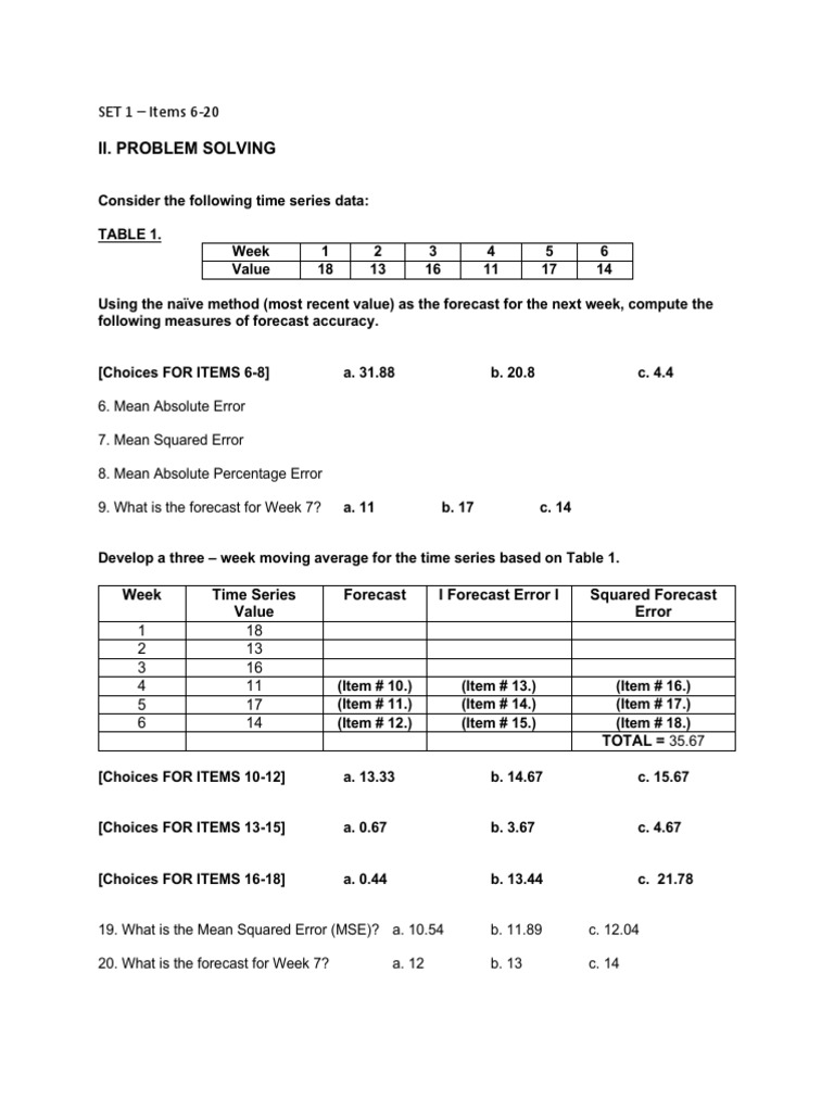 Improve forecast accuracy with moving averages | PDF