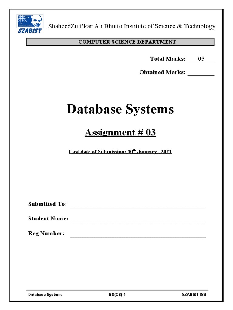 Database Assignment | PDF | Information Management | Databases