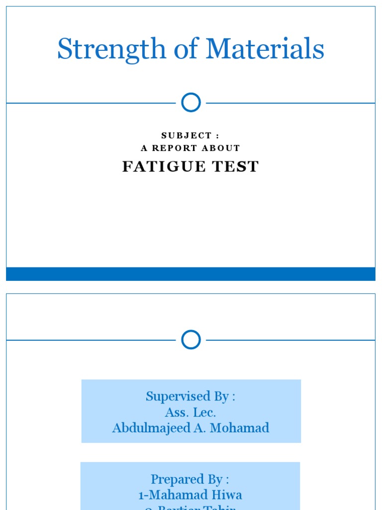 Strength of Materials: Fatigue Test | PDF | Fatigue (Material) | Fracture