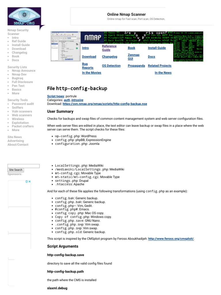 Http-Config-Backup NSE Script | PDF | Information Age | Computer ...
