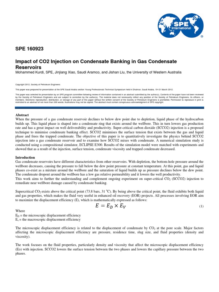 Kurdi Et Al Impact of CO2 Injection On Condensate Banking in Gas ...