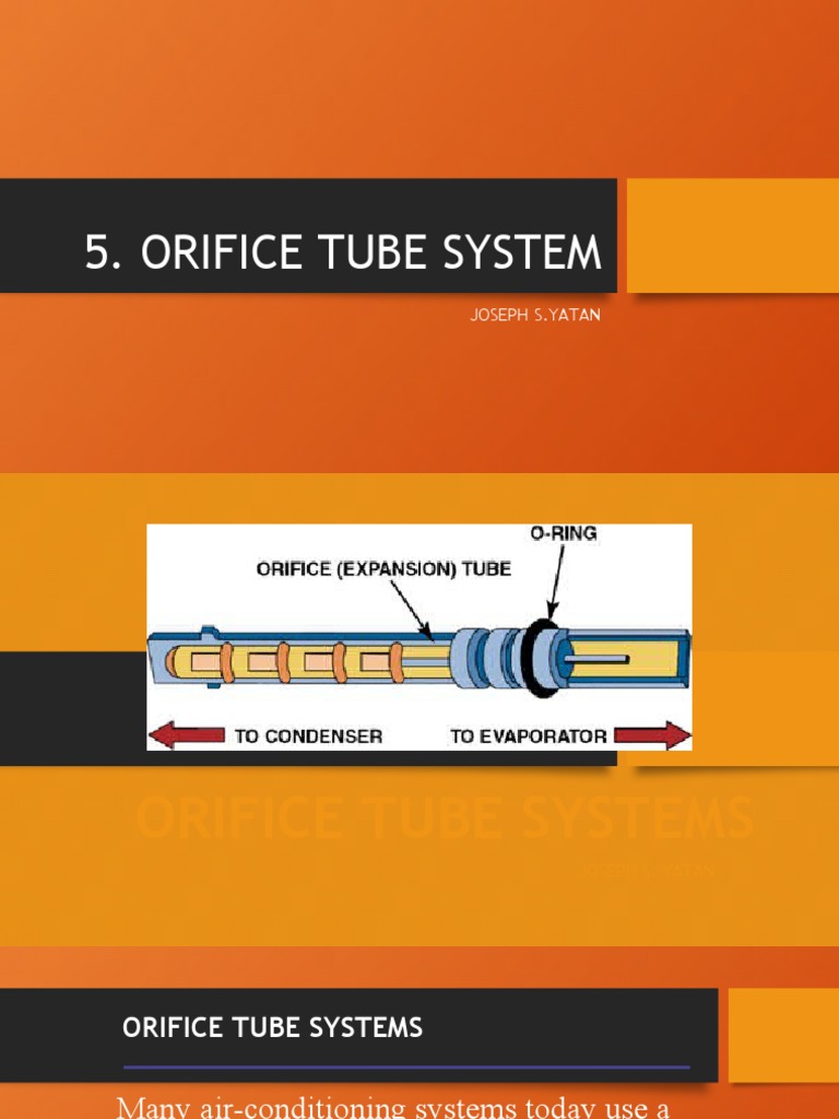 Orifice Tube Systems | PDF