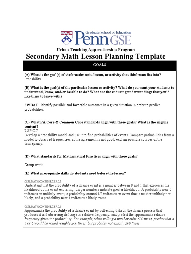 Culturally Relevant Lesson Plan | PDF | Common Core State Standards ...