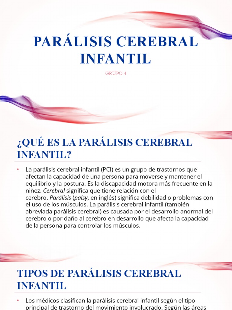 Tipos y diagnóstico de parálisis cerebral infantil | PDF | Parálisis ...