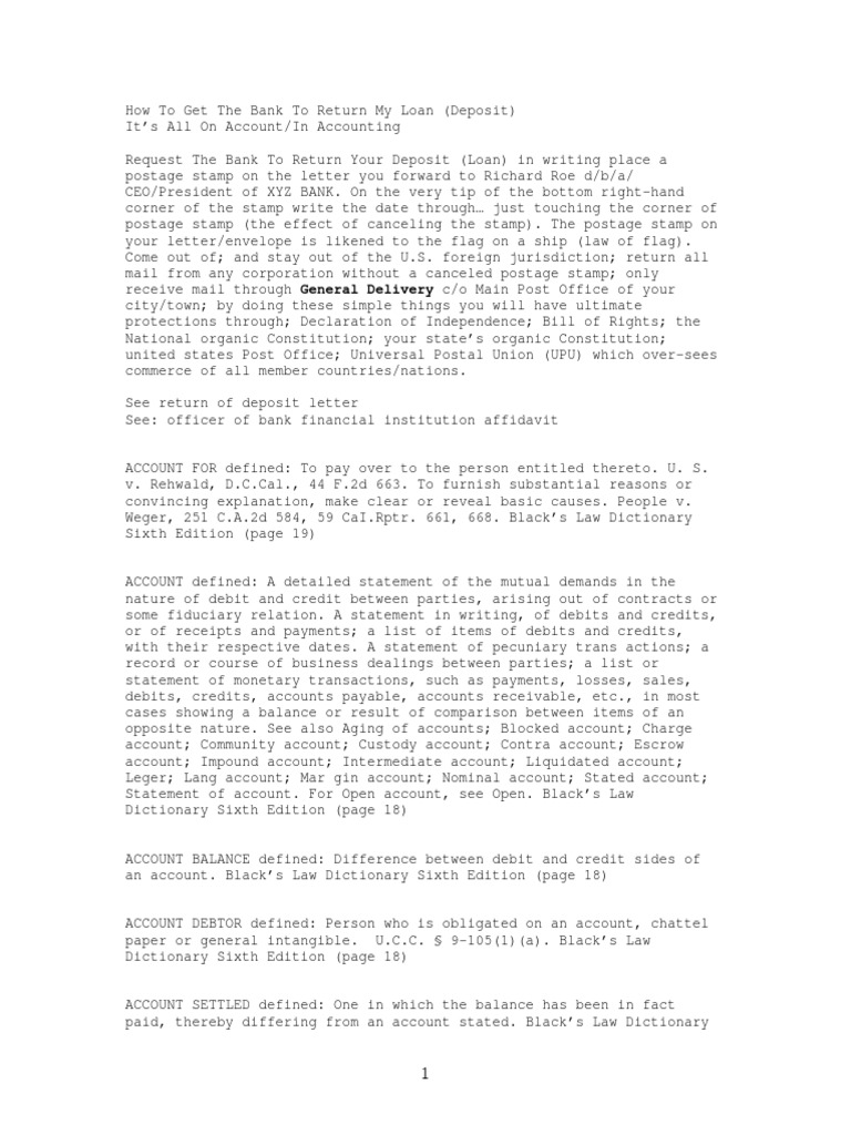 212713839-How-to-Get-the-Bank-to-Return-My-Loan 2021 (Updated) | PDF ...