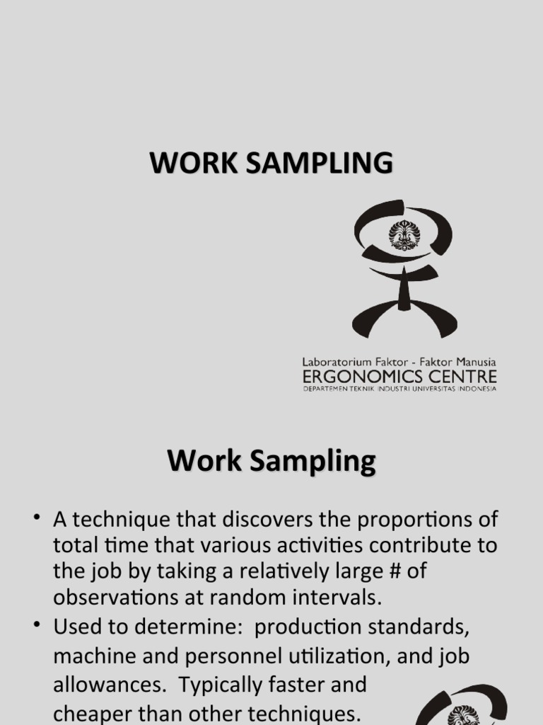 Chapter 7 - Work Sampling | PDF | Confidence Interval | Sampling ...
