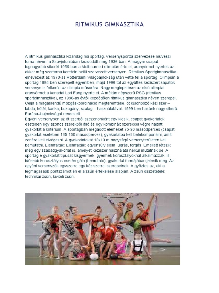 Ritmikus Gimnasztika | PDF