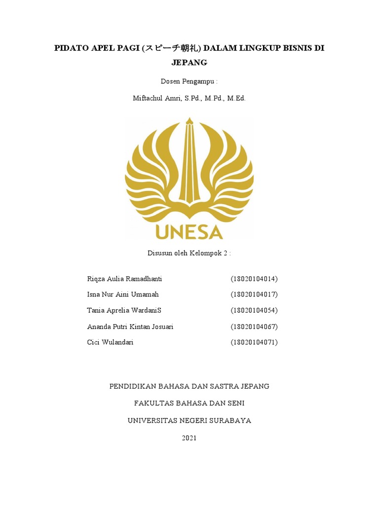 スピーチ朝礼 - Bijinesu Nihongo | PDF