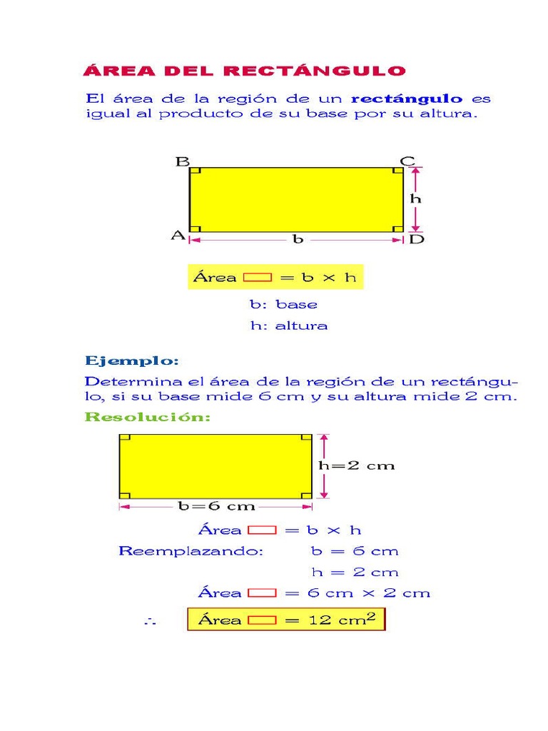 Area de Rectangulo | PDF