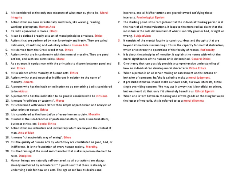 Quizzes Ethics | PDF | Morality | Thought