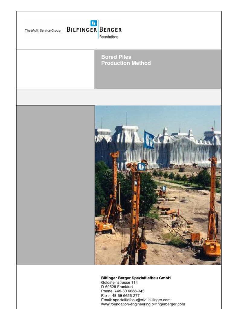 Bored Piles - Production Method | PDF | Deep Foundation | Drilling