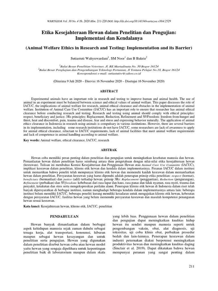 Kode Etik | PDF | Animal Welfare | Bioethics