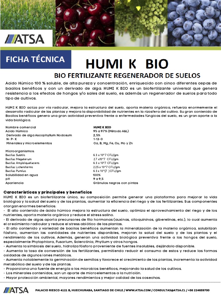 Humi K Bio 2021 | PDF | Agricultura ecológica | Fertilizante