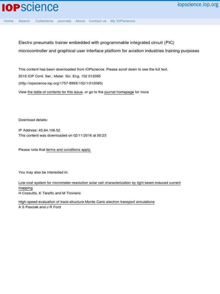 Electro Pneumatic Trainer Embedded With Programmab | PDF | Simulation | Graphical User Interfaces