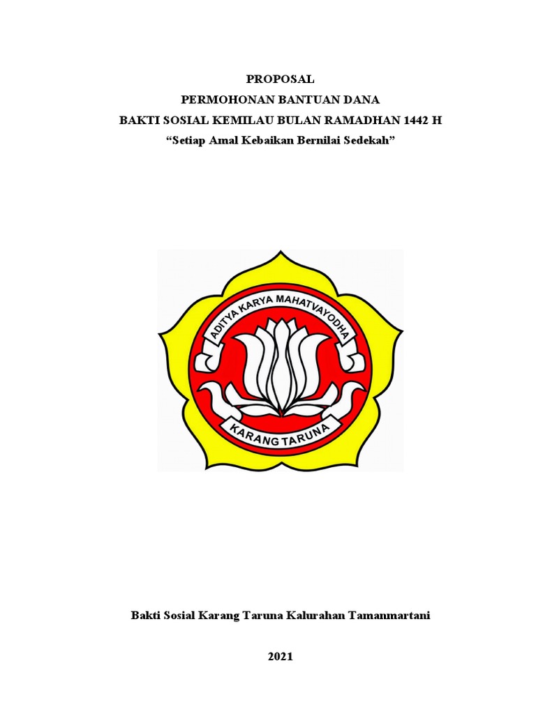 Proposal Baksos Ramadhan 1442 H | PDF