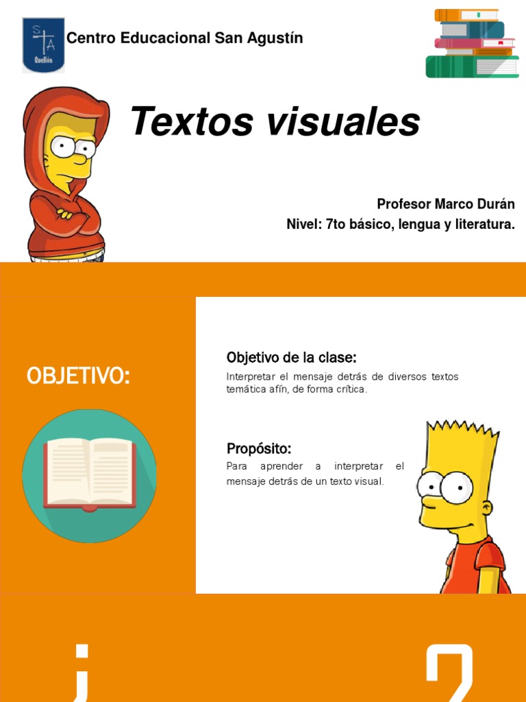 7° Básico Lenguaje PPT Clase 1 Textos Visuales | PDF | Dibujo ...