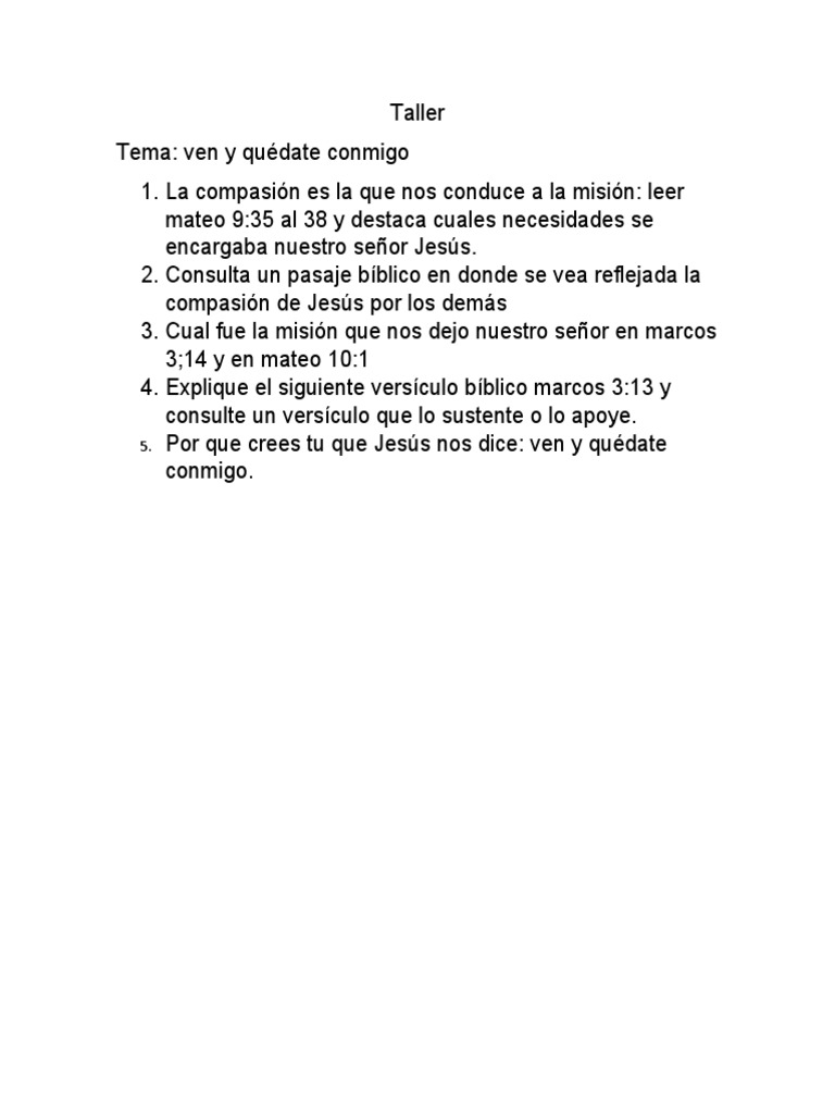 Ven y Quedate Conmigo | PDF