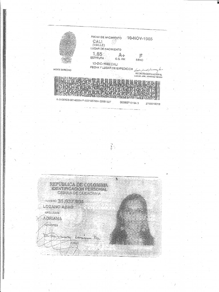 Cedula Adriana Al 150% | PDF