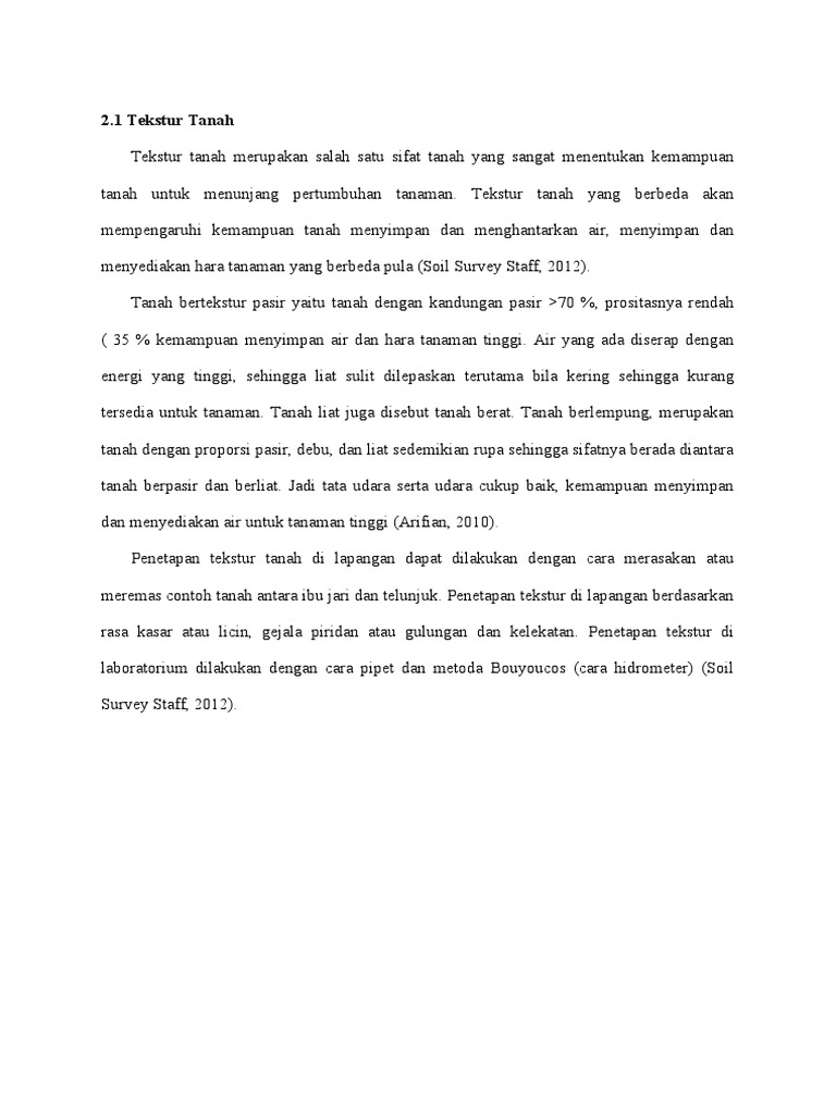 Tekstur Tanah | PDF