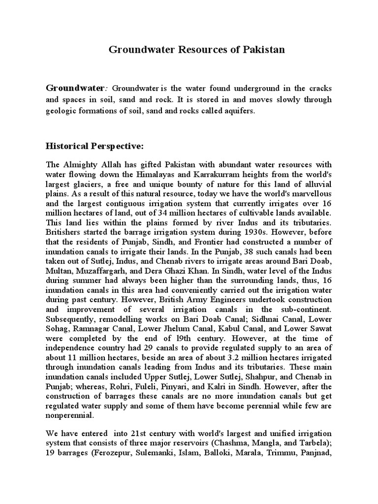 Groundwater Resources in Pakistan | PDF | Groundwater | Indus River