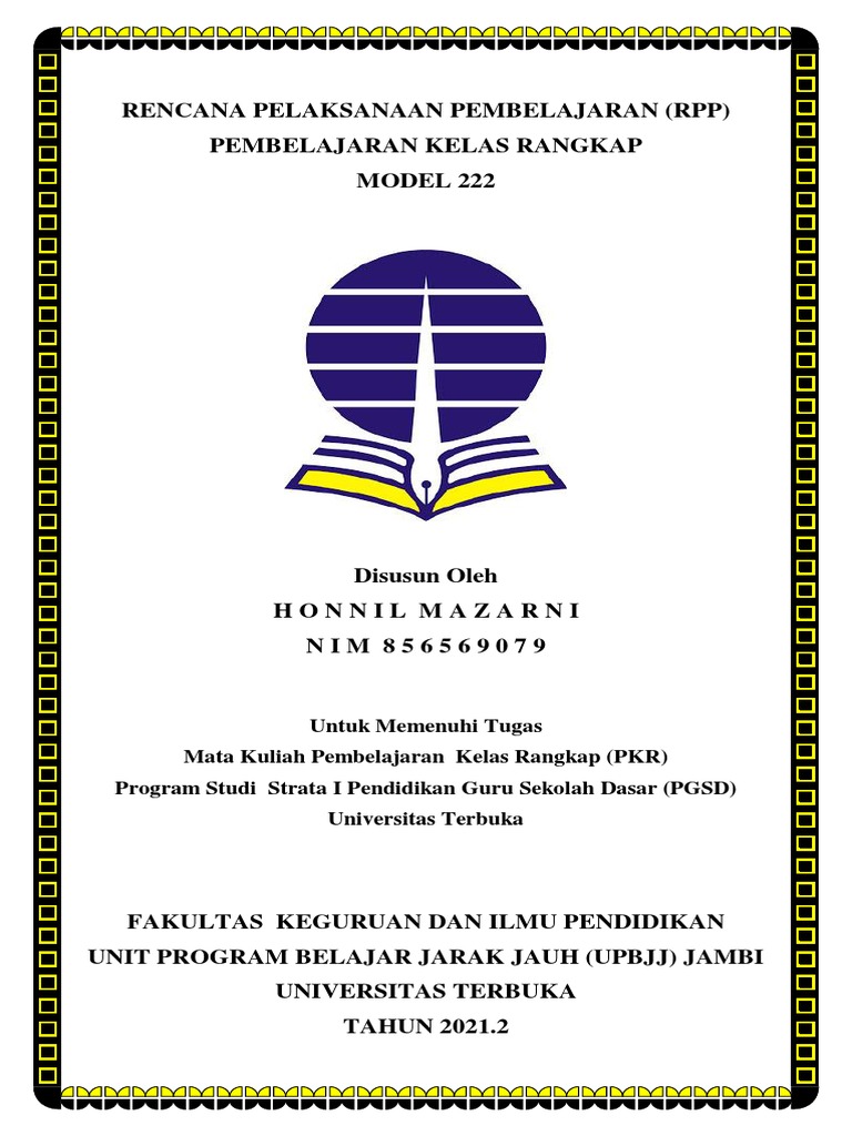 RPP PKR Model 222 - Honnil Mazarni 856569079 Bi 3a | PDF