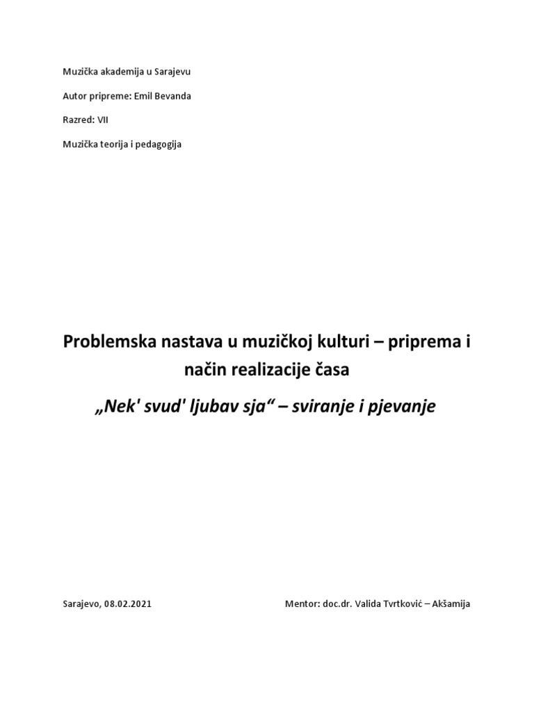 Problemska Nastava - Emil | PDF
