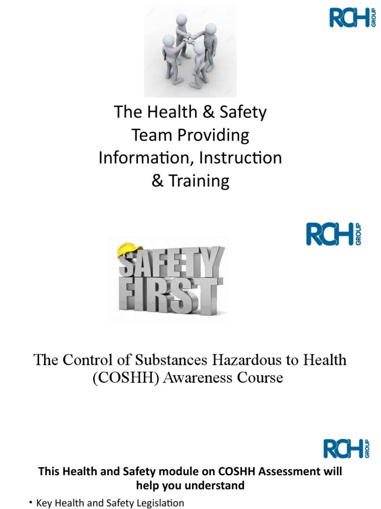 COSHH E-Learning Course | Download Free PDF | Workplace | Occupational ...