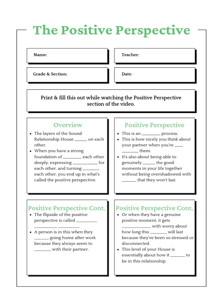 The Positive Perspective | PDF | Career & Growth | Self-Improvement