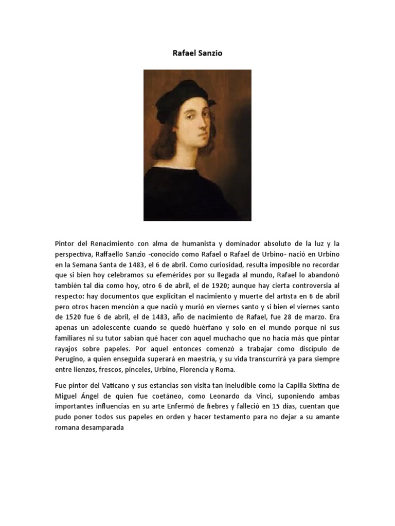 Rafael Sanzio Biografia | PDF