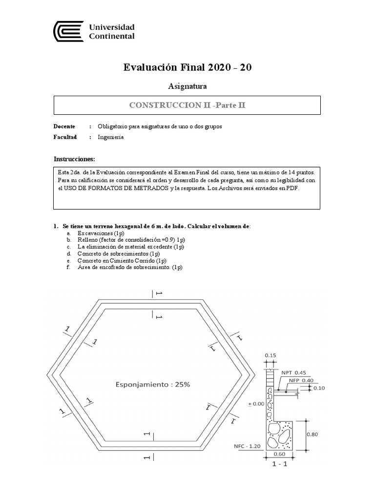 Examen Final de Construccion Ii | PDF | Elementos arquitectónicos | Hormigón