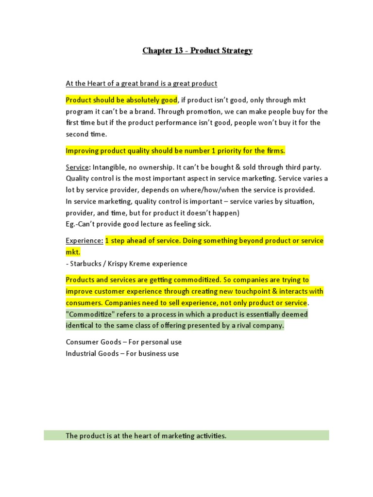 Setting Product Strategy | PDF | Final Good | Brand