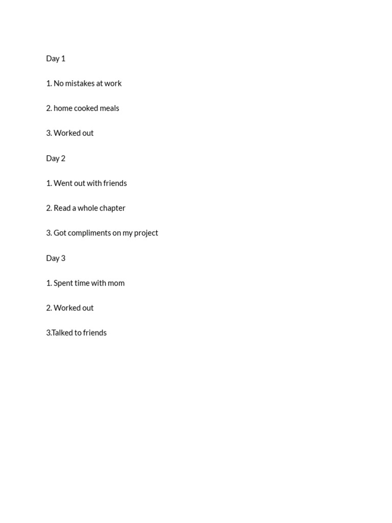 Three Good Things | PDF