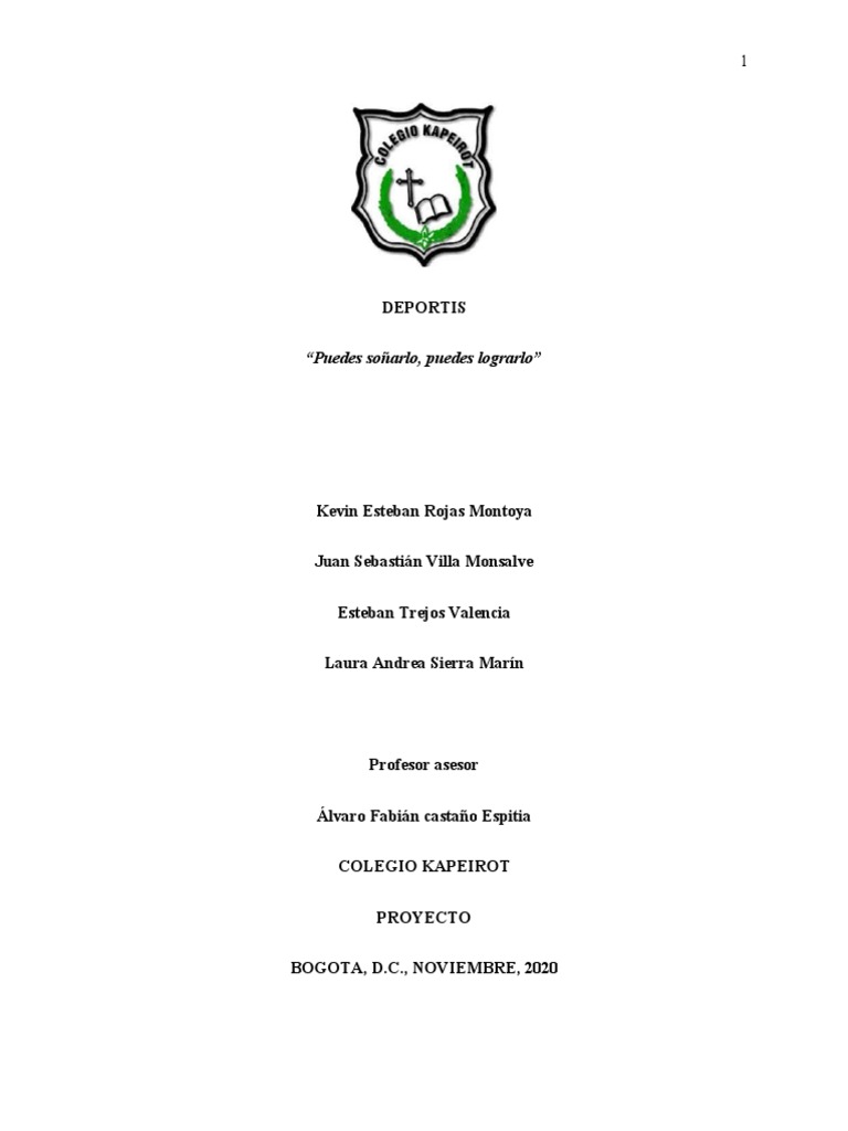 Proyecto Deportes | PDF | Deportes | Teoría