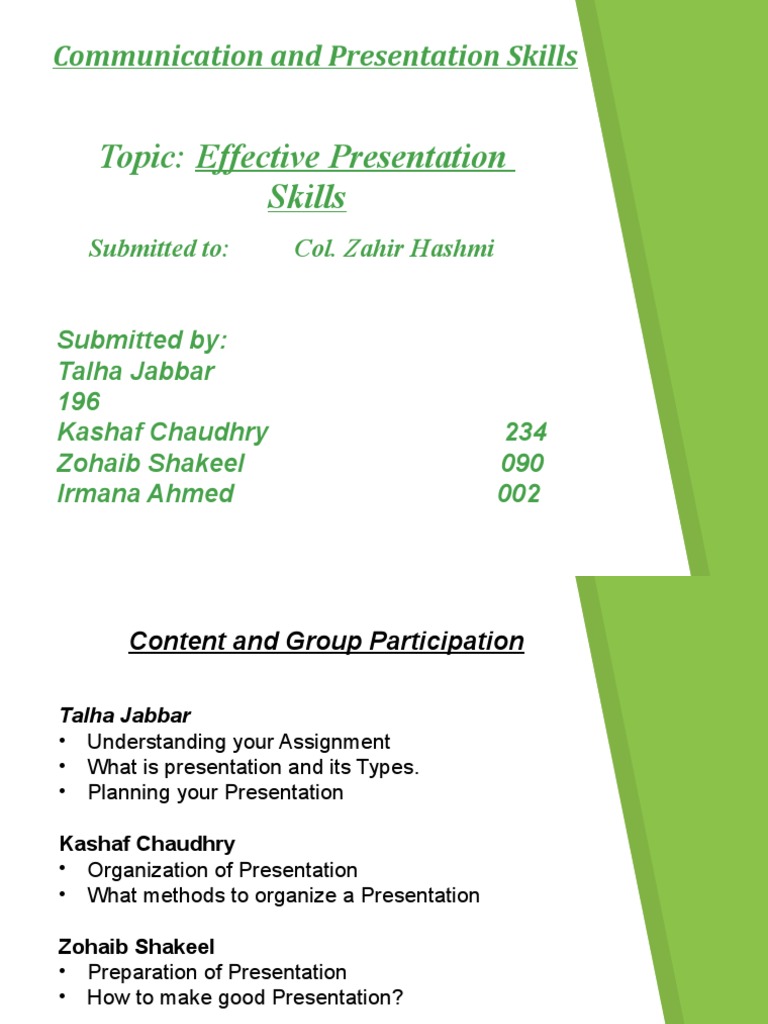 CPS Presentation Skills | PDF | Body Language | Human Communication