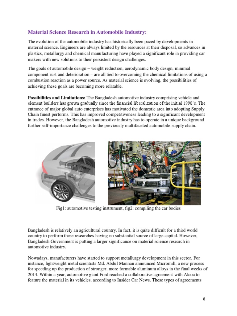 Material Science Research in Automobile Industry | PDF | Nanotechnology ...