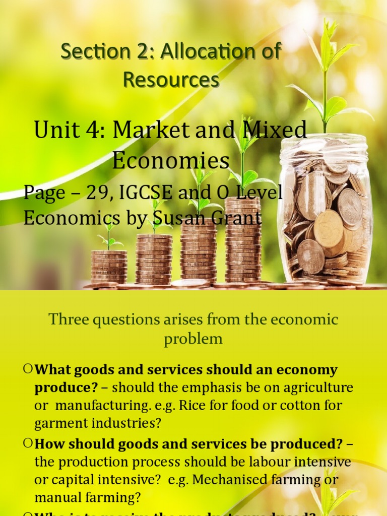 Section 2: Allocation of Resources | PDF | Economic System | Market ...