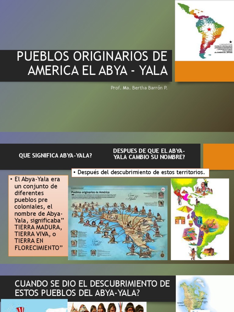 Pueblos Originarios de America El Abya - Yala | PDF