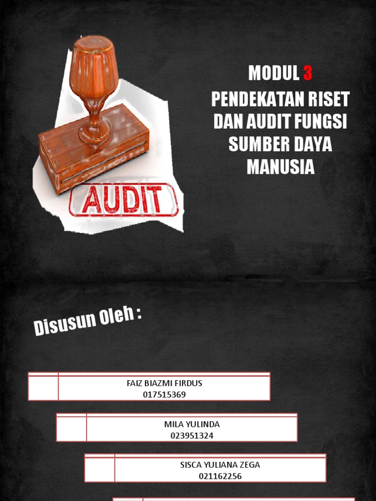 Audit SDM - Modul 3 | PDF | Bisnis