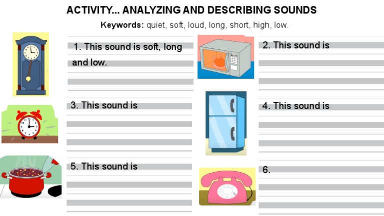 Activity Describing Sound | PDF