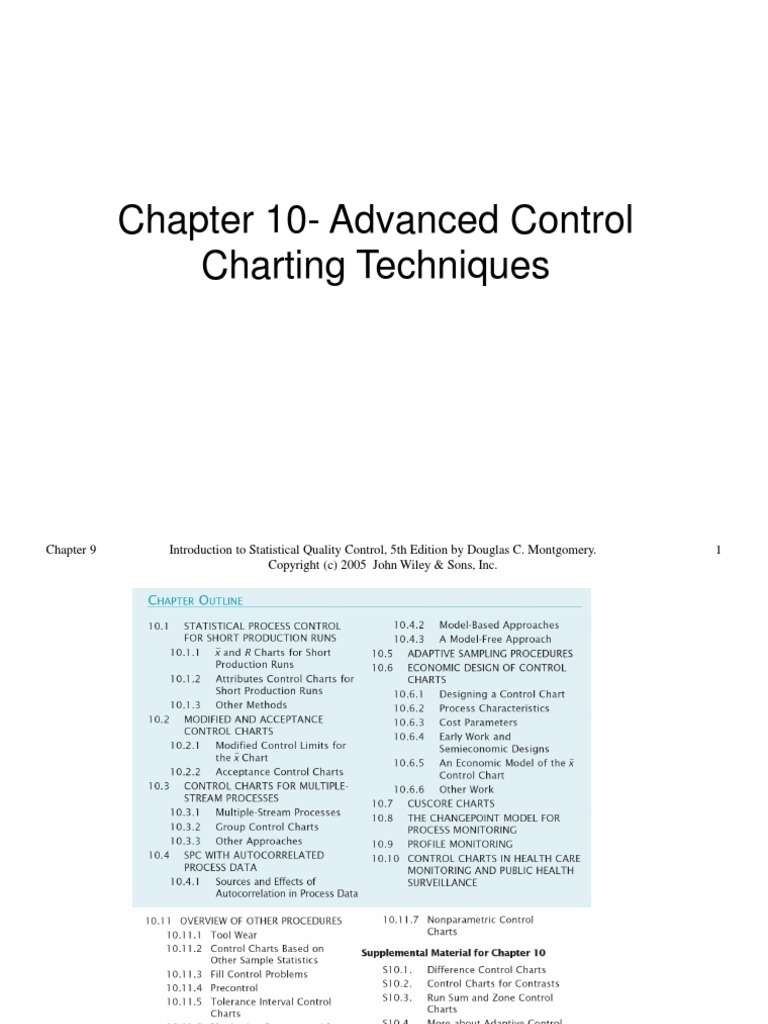 Chapter 10-Advanced Control Charting Techniques | PDF | Standard ...