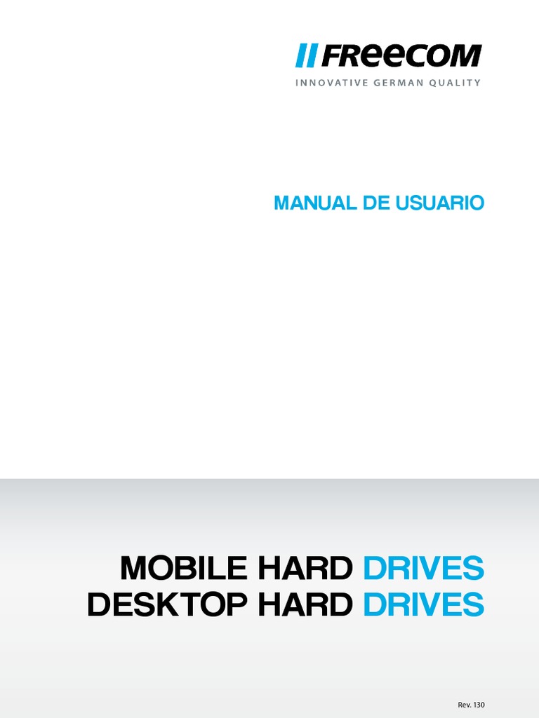 Manual de Usuario: Discos Duros Freecom | PDF | Disco duro | Archivo de ...