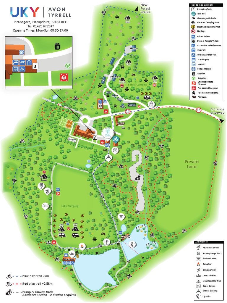 Avon Tyrrell Site Map 2019 | PDF | Outdoor Recreation | Waste