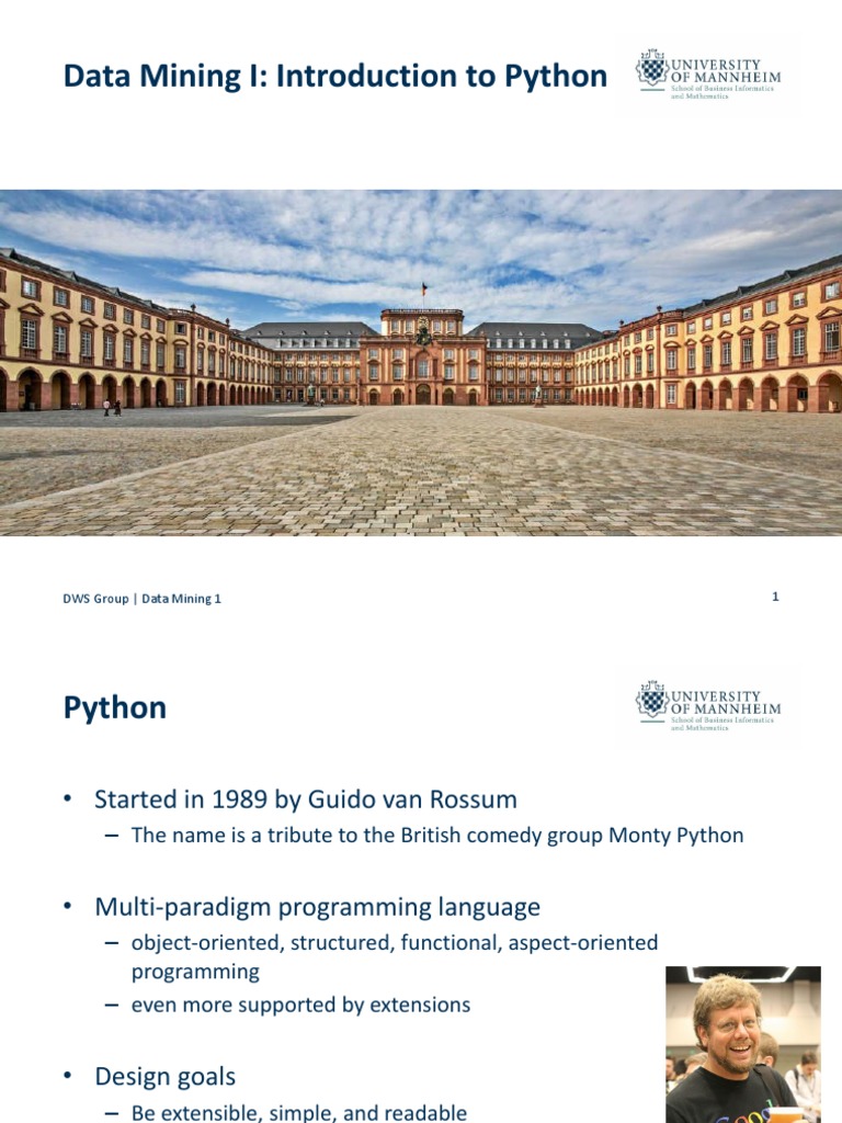 Data Mining I: Introduction To Python | PDF | Python (Programming Language) | Operating System ...