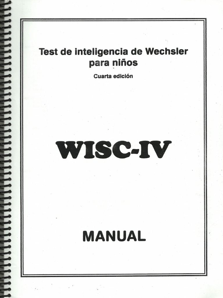 Manual Wisc IV | PDF