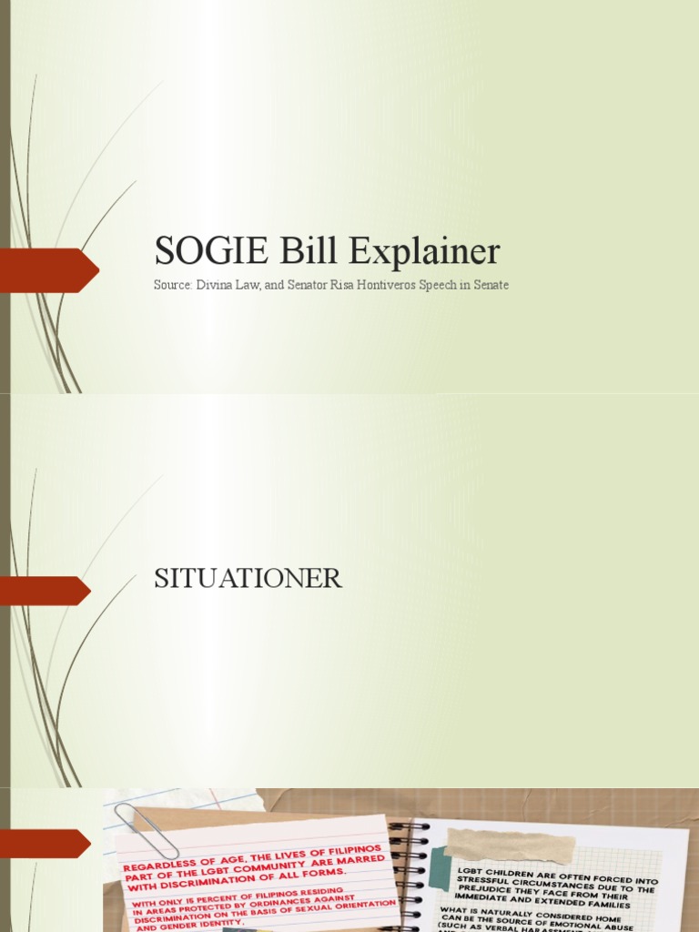 SOGIE Bill Explainer Provides Crucial Context for Landmark Anti ...