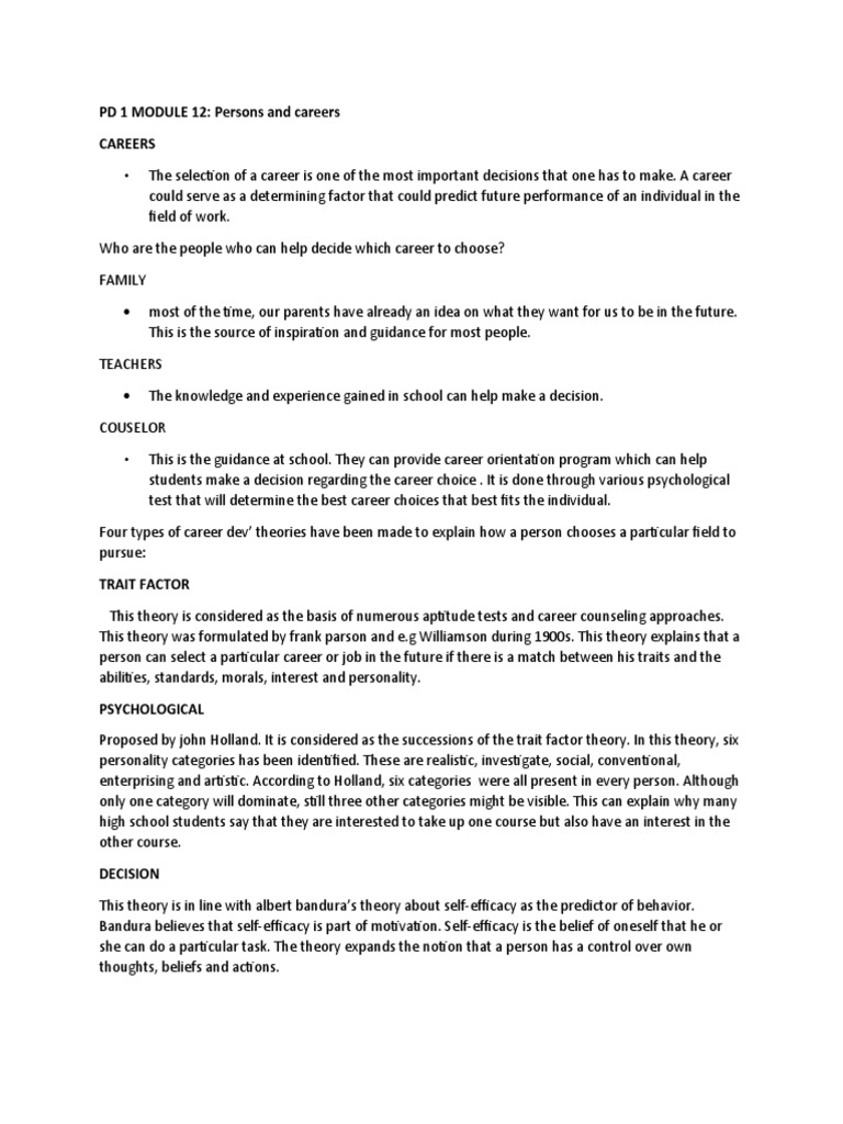 Personal Development Shs Module 12 | PDF | Self Efficacy | Motivation