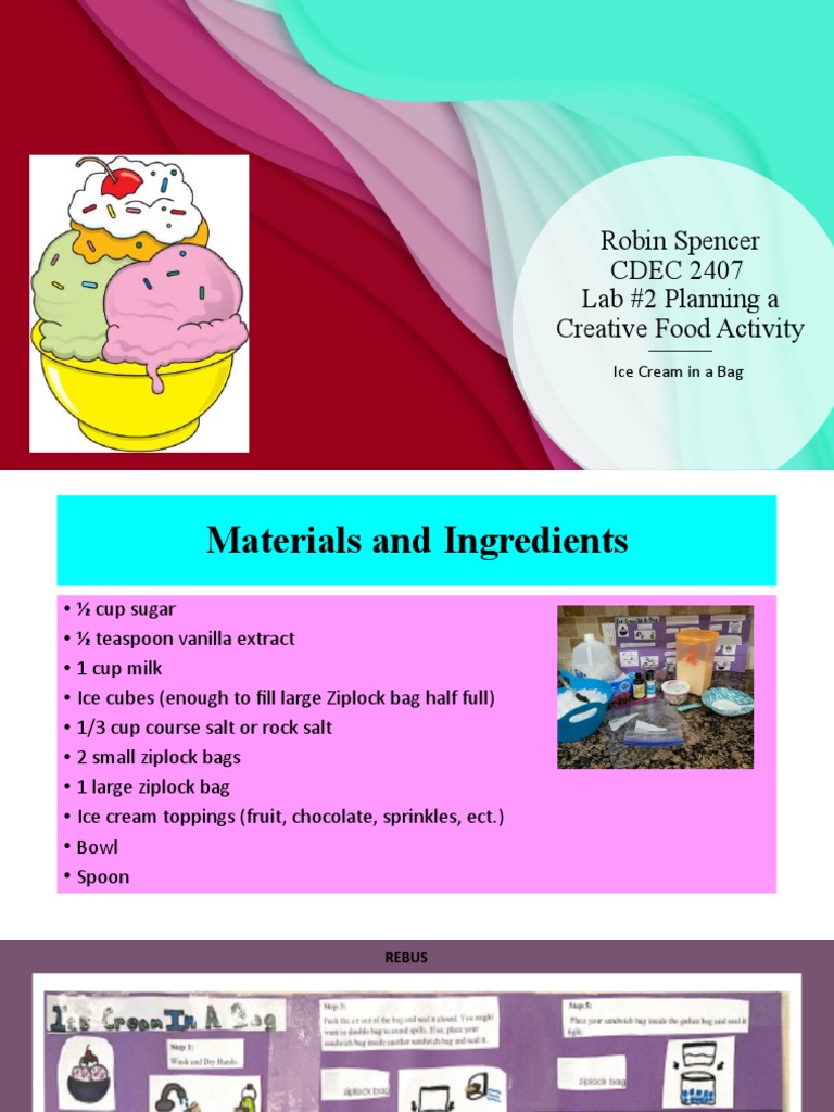 Ice Cream in a Bag Activity Guide | PDF | Ice Cream | Ice