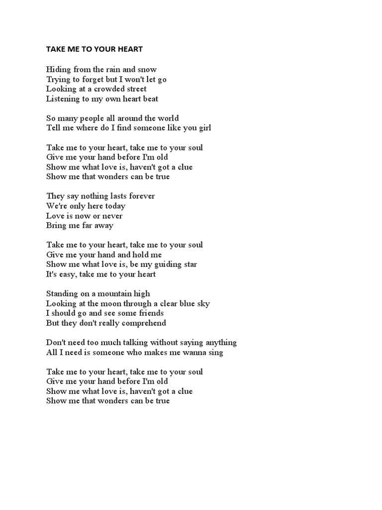 MLTR Lyrics Compilation | PDF | Heaven | Love